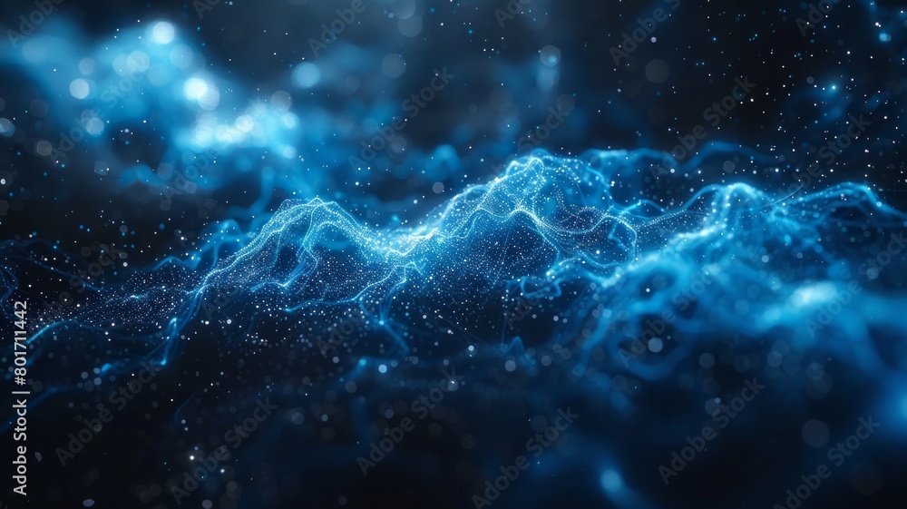 High-resolution technology network backdrop, glowing lines and nodes ...