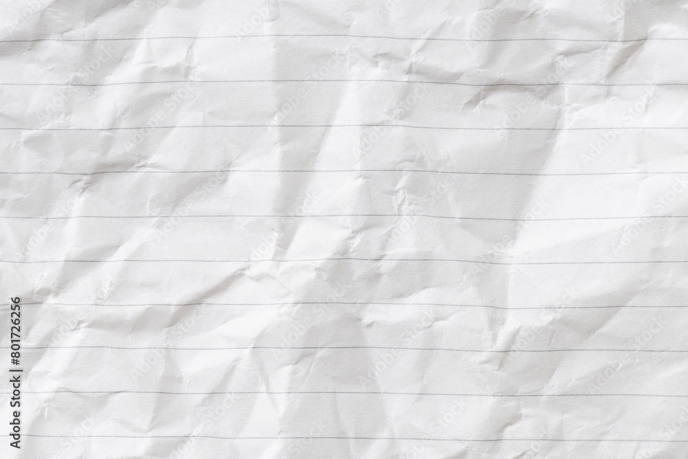 Crumpled lined paper texture background Stock Photo | Adobe Stock