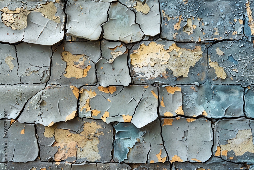 peeling paint texture, vintage wall background with cracked and pealing ...