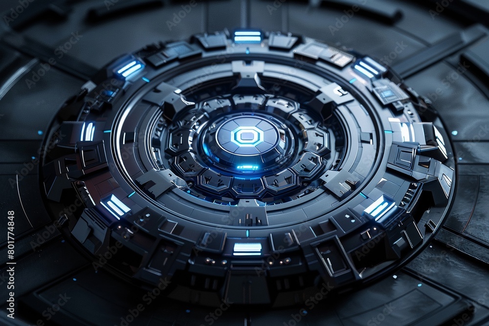 A shield featuring a unique rotating mechanism designed for enhanced ...