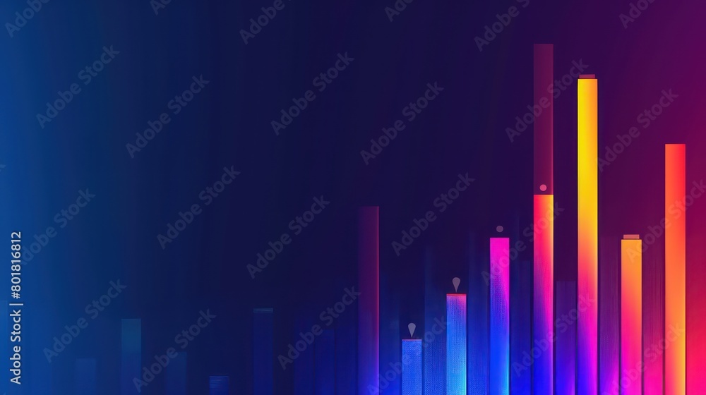 gradient background from blue to purple, dynamic typography ...