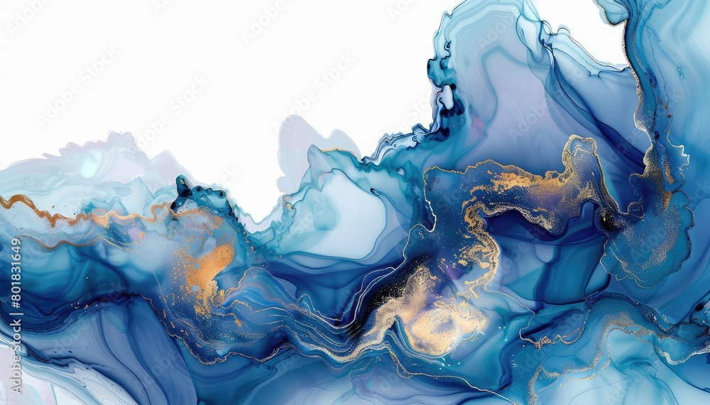 Abstract concepts, canvas, soft art, contrast of geode dark blue, light ...