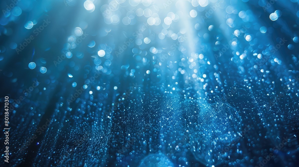 Blue sparkle rays glitter lights with Spotlight bokeh elegant show on ...