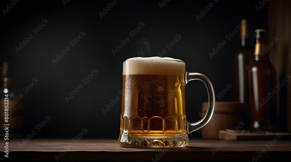 A photography advertising campaign showcases a single beer mug ...