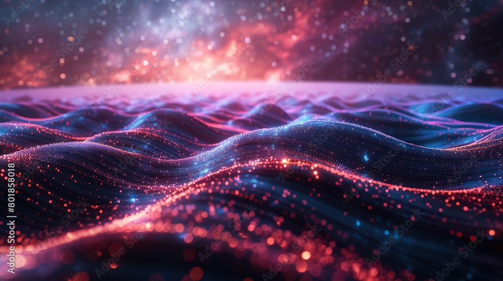 abstract illustration of the quantum world background of micro ...