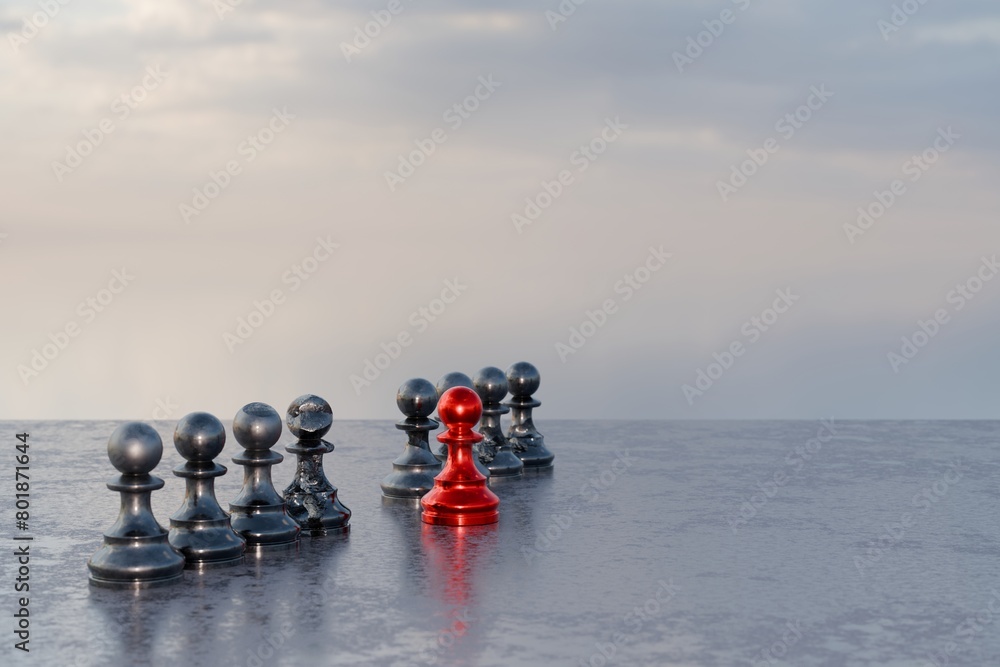 Concept of business leadership for leader team, successful competition ...