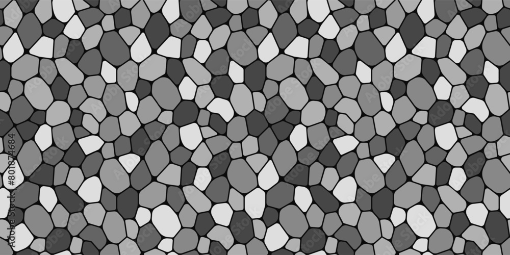 cobblestone paving seamless pattern vector illustration. Pebble ...