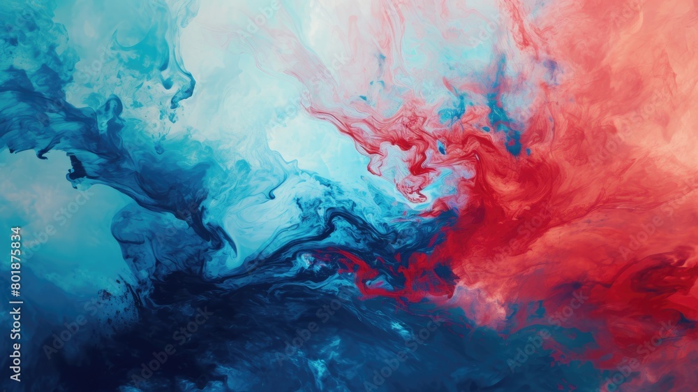 The abstract picture of the two colours between blue and red colour ...
