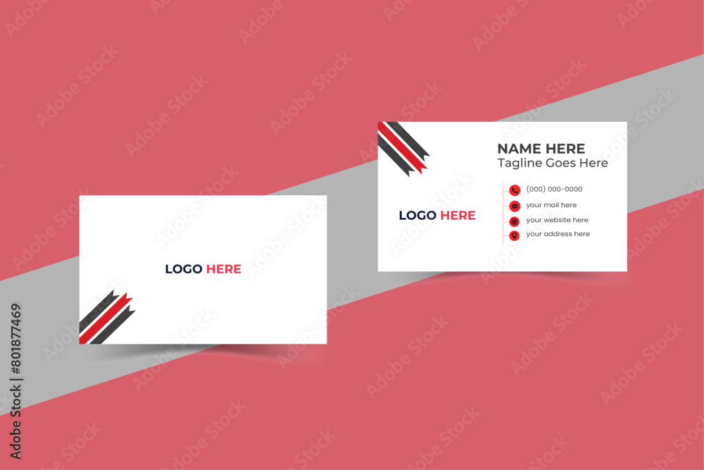 business card design . double sided business card template modern and ...
