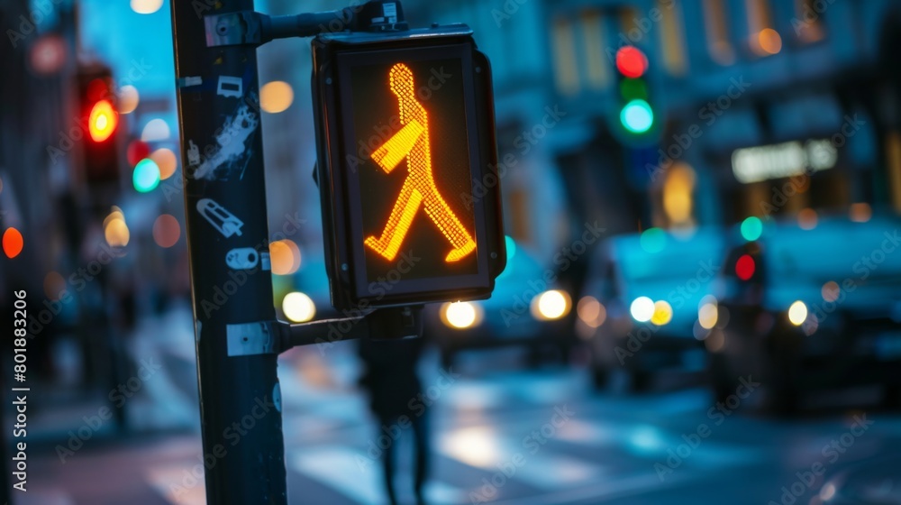 A traffic signal with a countdown timer indicating the time left for ...