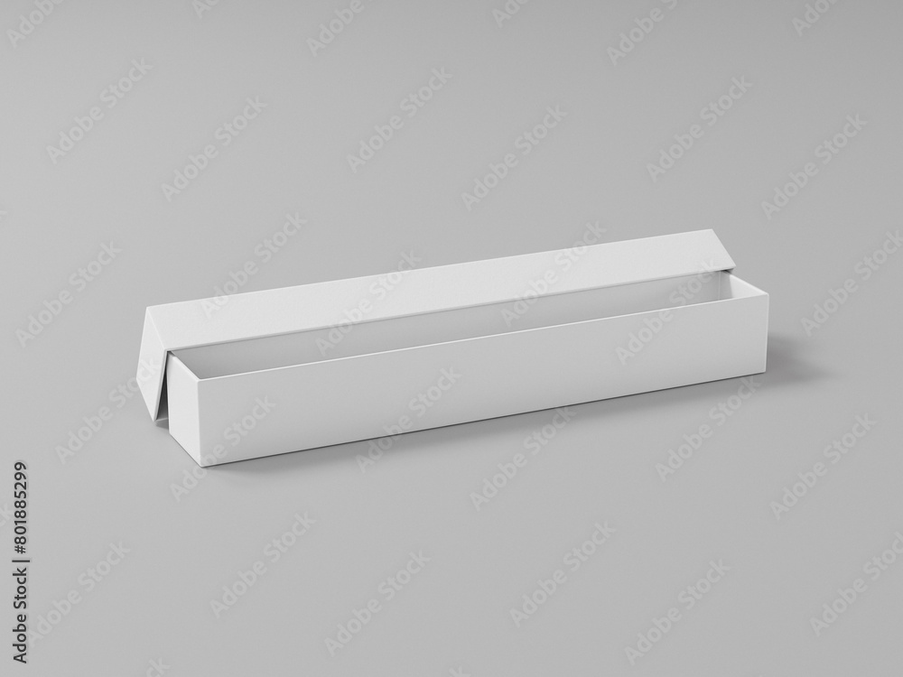 unique long box mockup, luxurious rectangular box lay diagonals on the ...