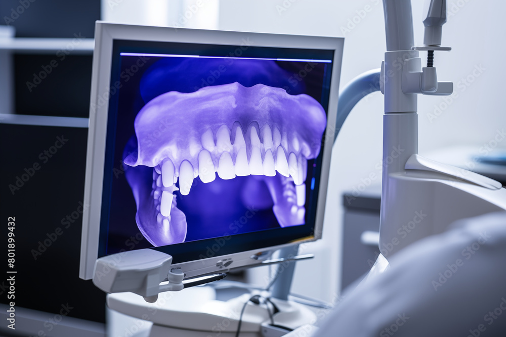 Dental Radiography: Image of a dental radiography machine in use ...