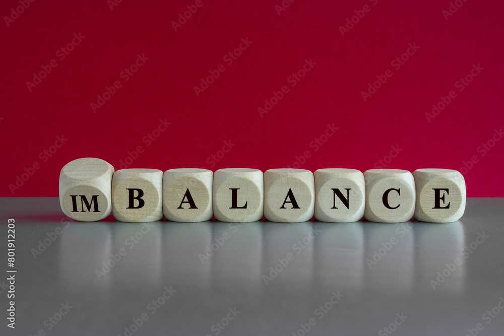 Turned a cube and changes the word imbalance to balance. Beautiful red ...