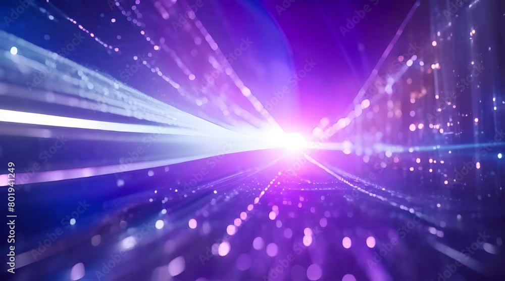 Illuminated Horizons: A Hypnotic 3D Animation of Fiber Optic Glowing ...