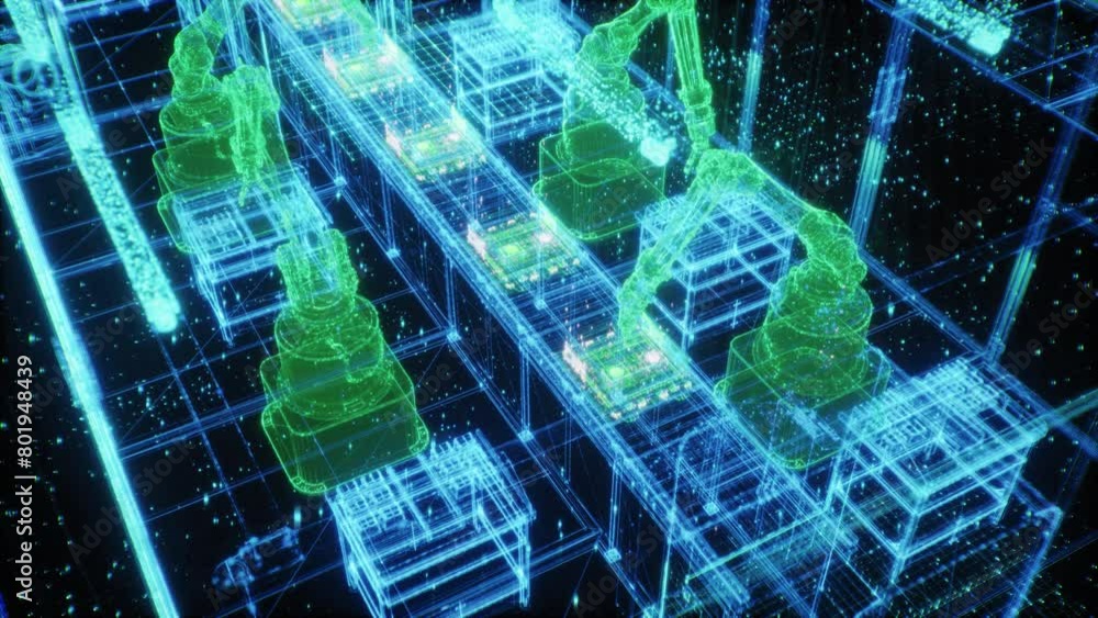 Future of Autonomous Factories with Advanced Robot Arms and Computer ...