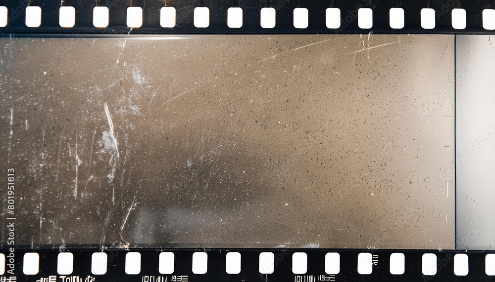 Dusty and grungy 35mm film texture material or surface. Dust particle ...