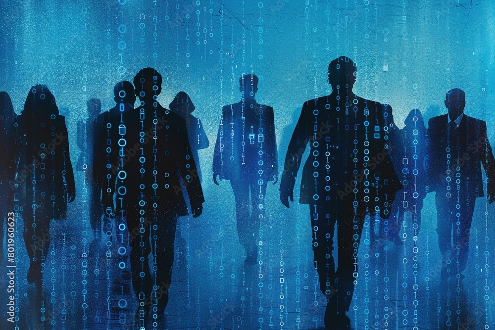 Uplifting Silhouette: A group of business people in silhouette form ...