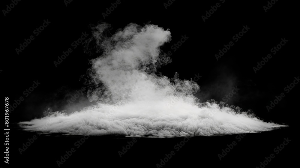 Smoke black ground fog cloud floor mist background steam dust dark ...