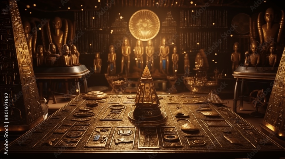Treasure of ancient egypt. Set of sacred symbols and ornaments of ...