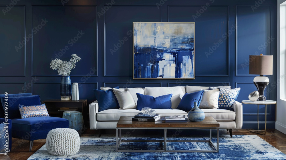 True indigo blue hue, creating depth in your design space. Stock Photo ...