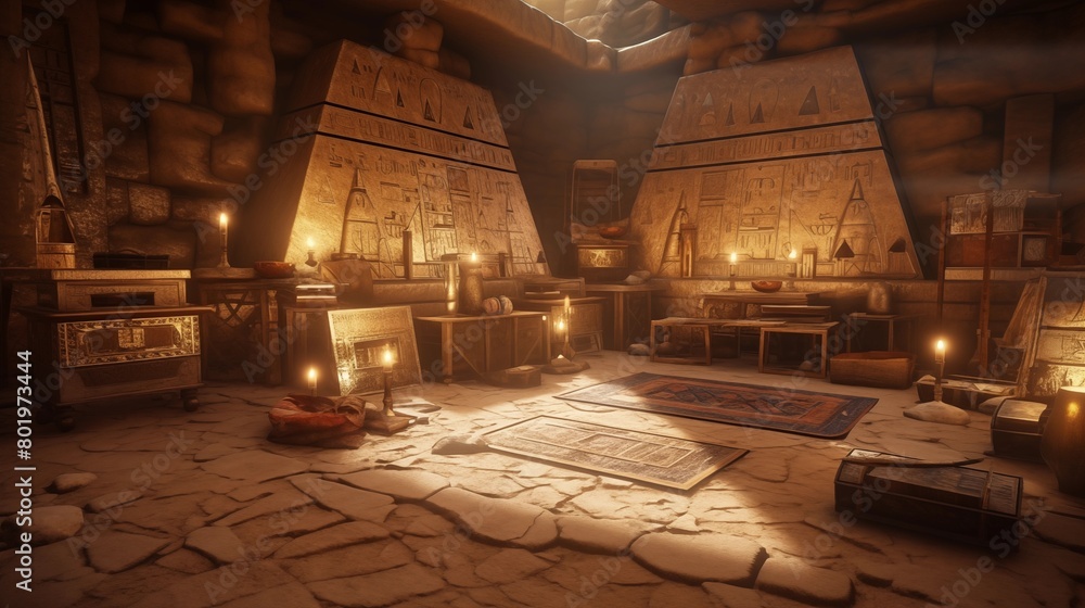 Treasure of ancient egypt close-view. Image of inside an ancient ...