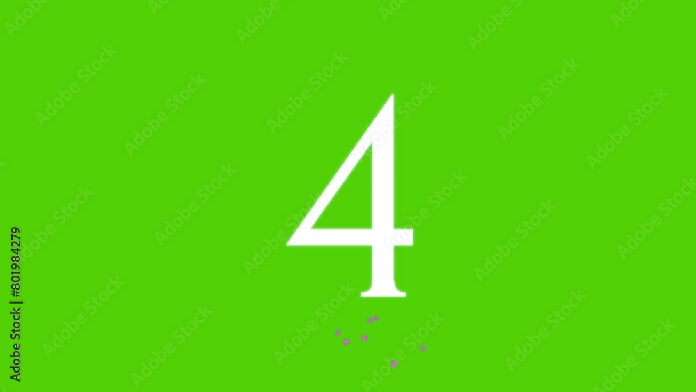 Cartoon Number sign symbol animation motion graphics on green screen ...