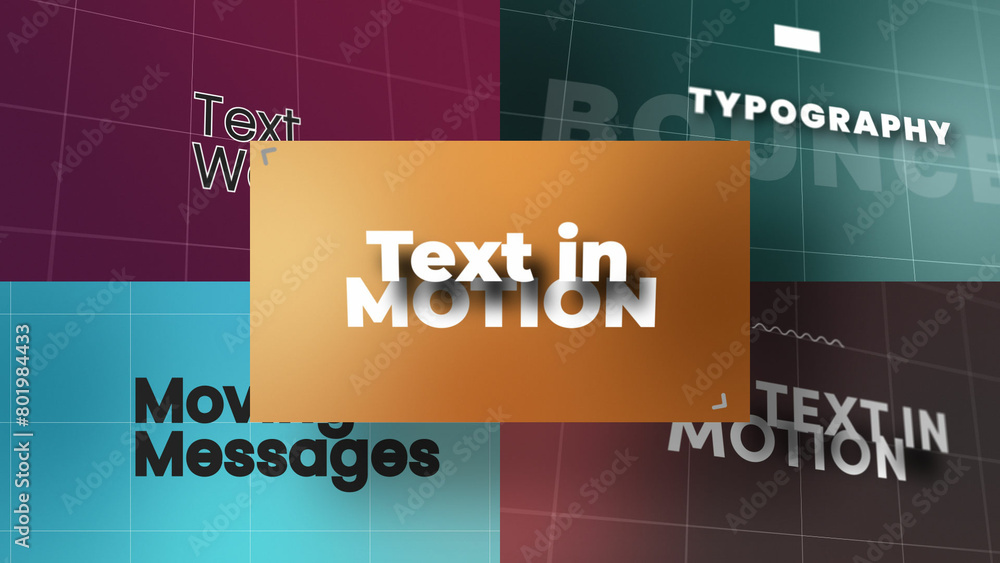 3D Animated Depth Text | Animated Titles with Control Panels Stock ...