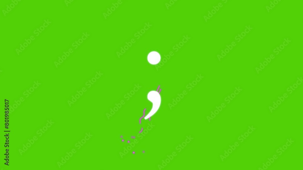 Animation punctuation mark on green screen Background Opener With Copy ...
