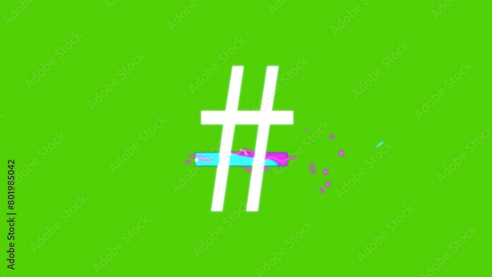 Animation punctuation mark on green screen Background Opener With Copy ...