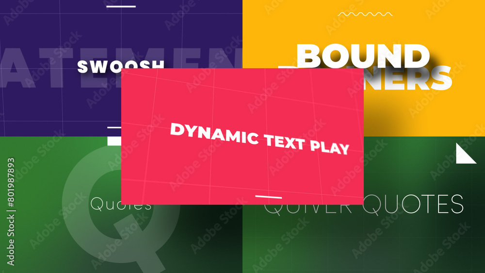 3D Depth Cue Text | Animated Titles with Control Panels Stock Template ...