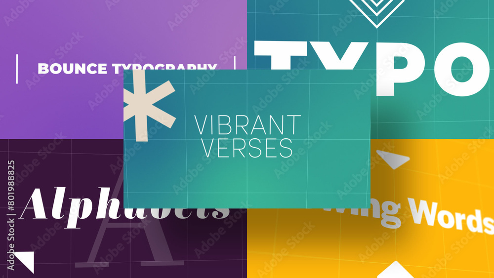 3D Depth Text Overlays | Animated Titles with Control Panels Stock ...