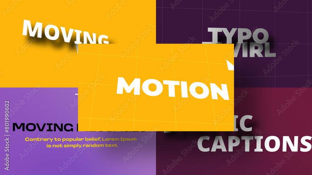 3D Echoes Text Resonance | Animated Titles with Control Panels Stock ...