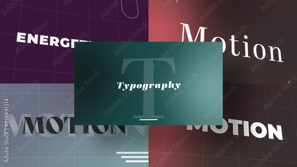 3D Echo Text Motion | Animated Titles with Control Panels Stock ...