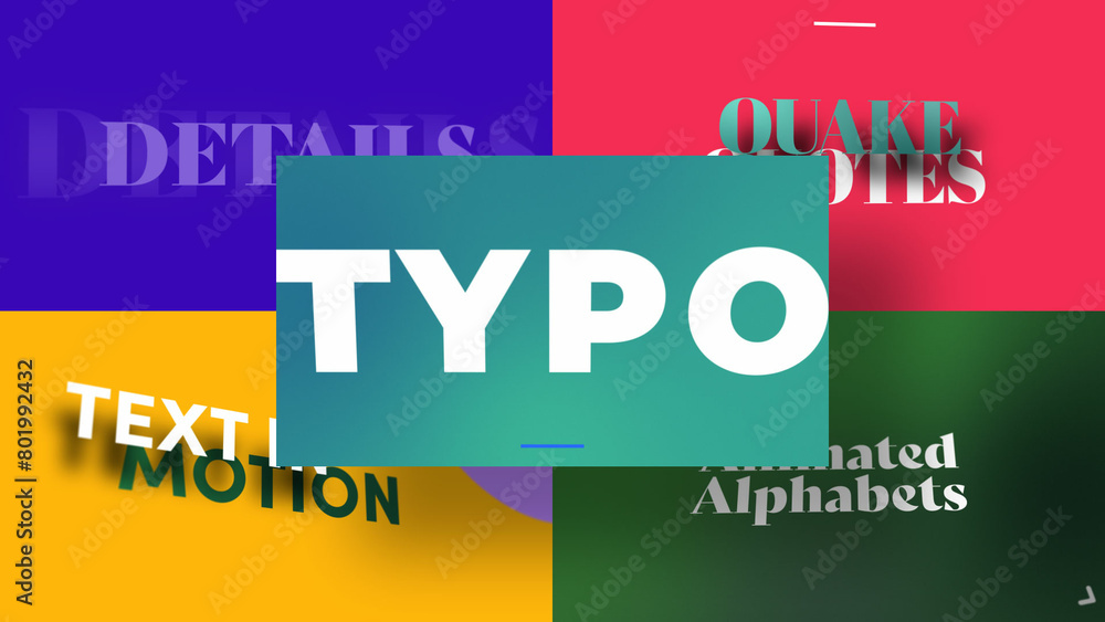 3D Evolving Text Displays | Animated Titles with Control Panels Stock ...