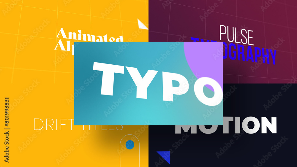 3D Floating Text Bubbles | Animated Titles with Control Panels Stock ...