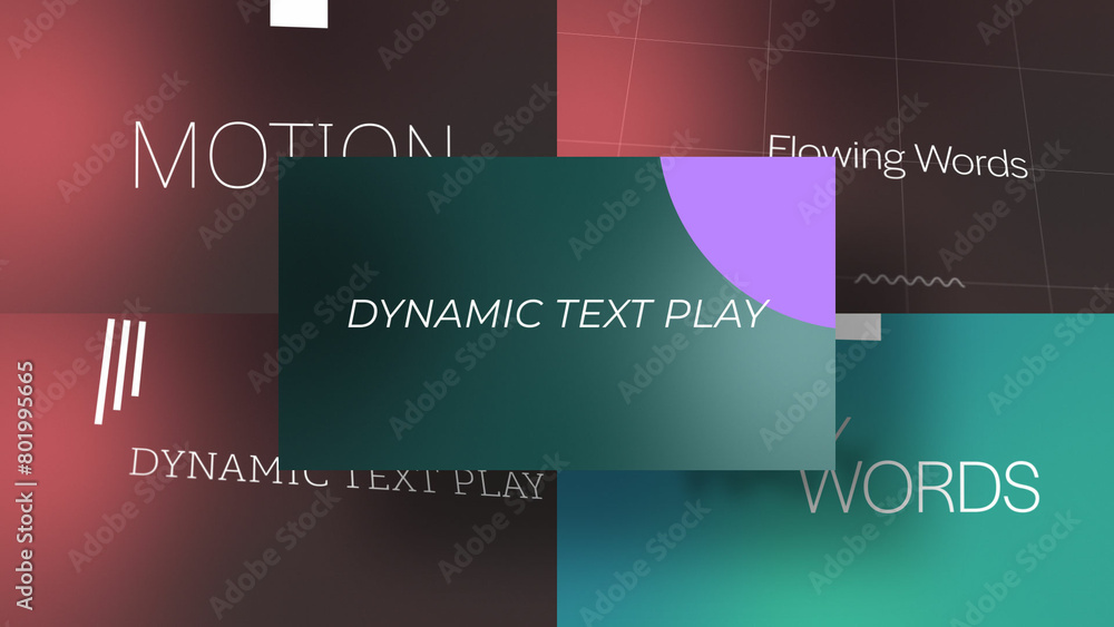 3D Geo Text Patterns | Animated Titles with Control Panels Stock ...