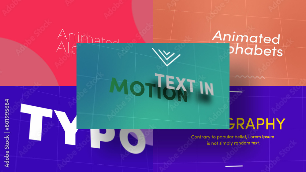 3D Gravity Defying Text | Animated Titles with Control Panels Stock ...
