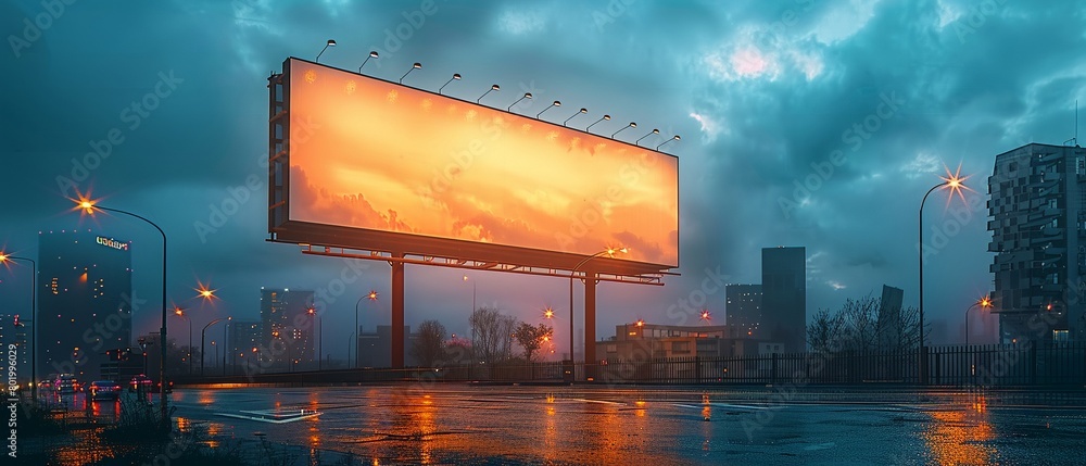 Renaissance white billboard mockup with classical motifs and elegant ...