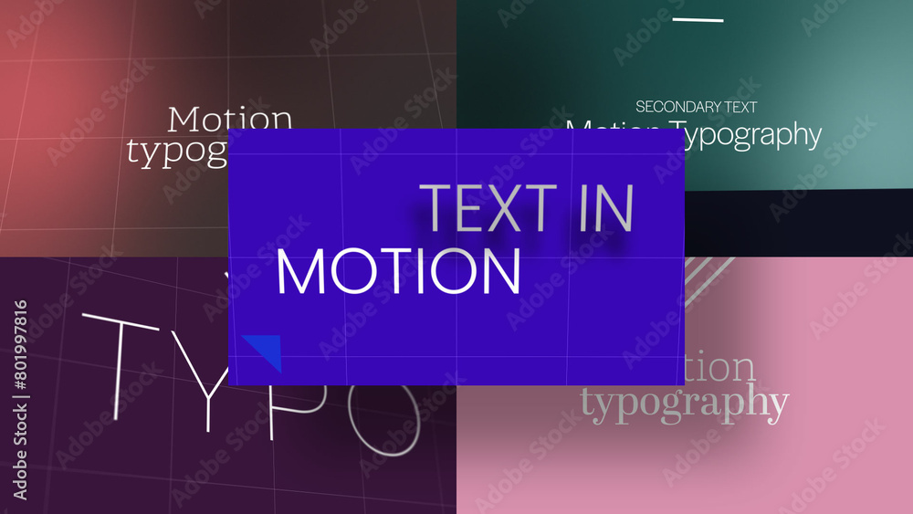 3D Layered Text Impressions | Animated Titles with Control Panels Stock ...