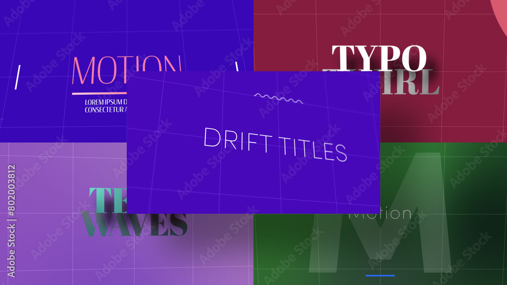 3D Pop-Out Text Features | Animated Titles with Control Panels Stock ...