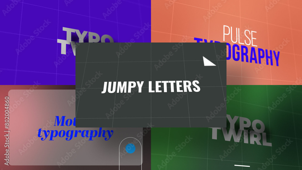 3D Pulse Text Beats | Animated Titles with Control Panels Stock ...