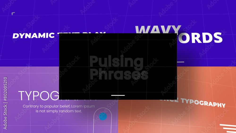 3D Pure Typography Experience | Animated Titles with Control Panels ...