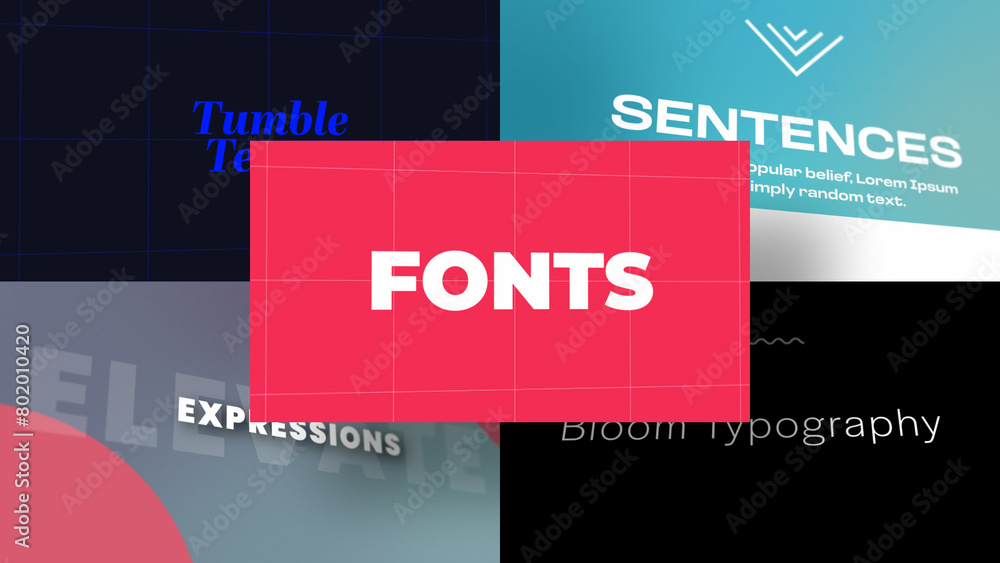 3D Synchronized Type Motion | Animated Titles with Control Panels Stock ...