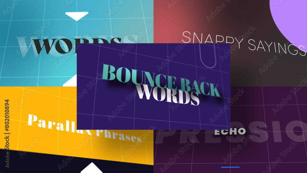 3D Text Depth Mapping | Animated Titles with Control Panels Stock ...