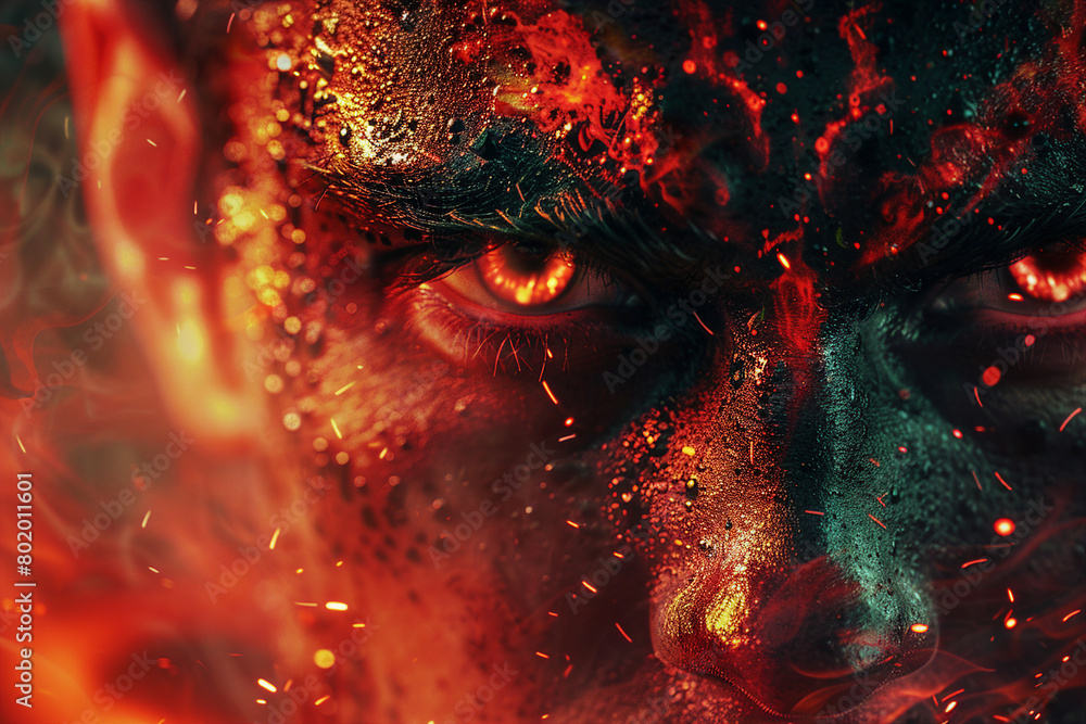 Generated with AI image of terrifying devil in the night demon horror ...