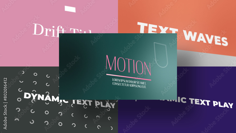 3D Zoom Text Effects | Animated Titles with Control Panels Stock ...