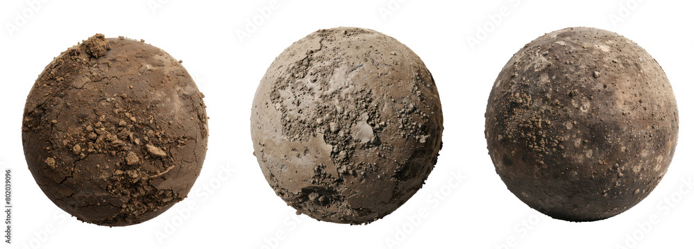 floated round dirt ball isolate on transparency background PNG Stock ...