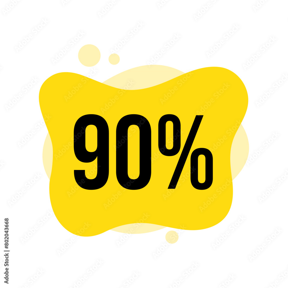 90% Percentage circle , 90% Circle loading and circle progress, 90 ...