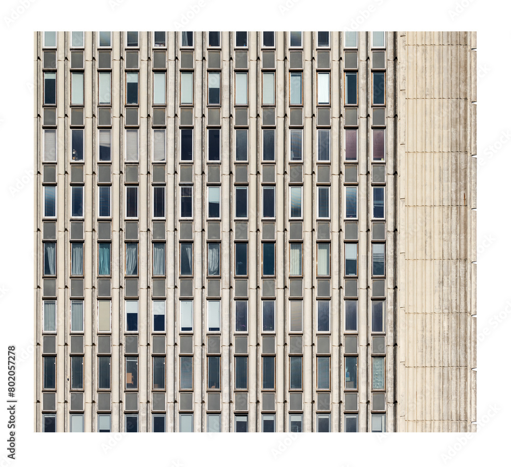 Old soviet union office building wall in transparent background Stock ...
