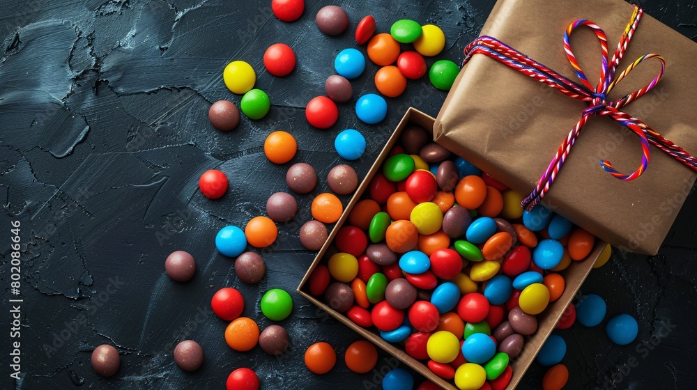 happy birthday background with rainbow candy Stock Illustration | Adobe ...